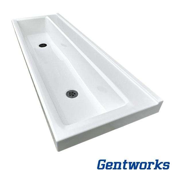 Solid Surface Wash Trough 1200mm For Cabinet or Underframe Mounting
